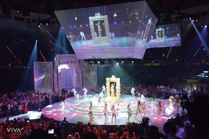 Custom Staging Lights Up Mary Kay's 50th Celebration - Event Marketer