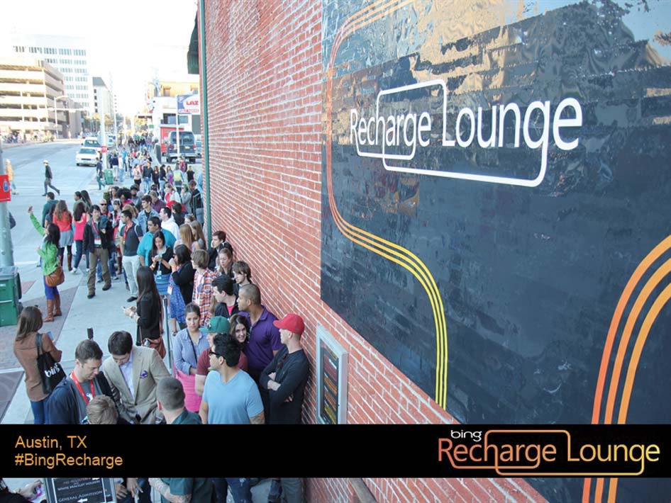 Microsoft Live-Wires SXSW Bing Lounge with RFID - Event Marketer