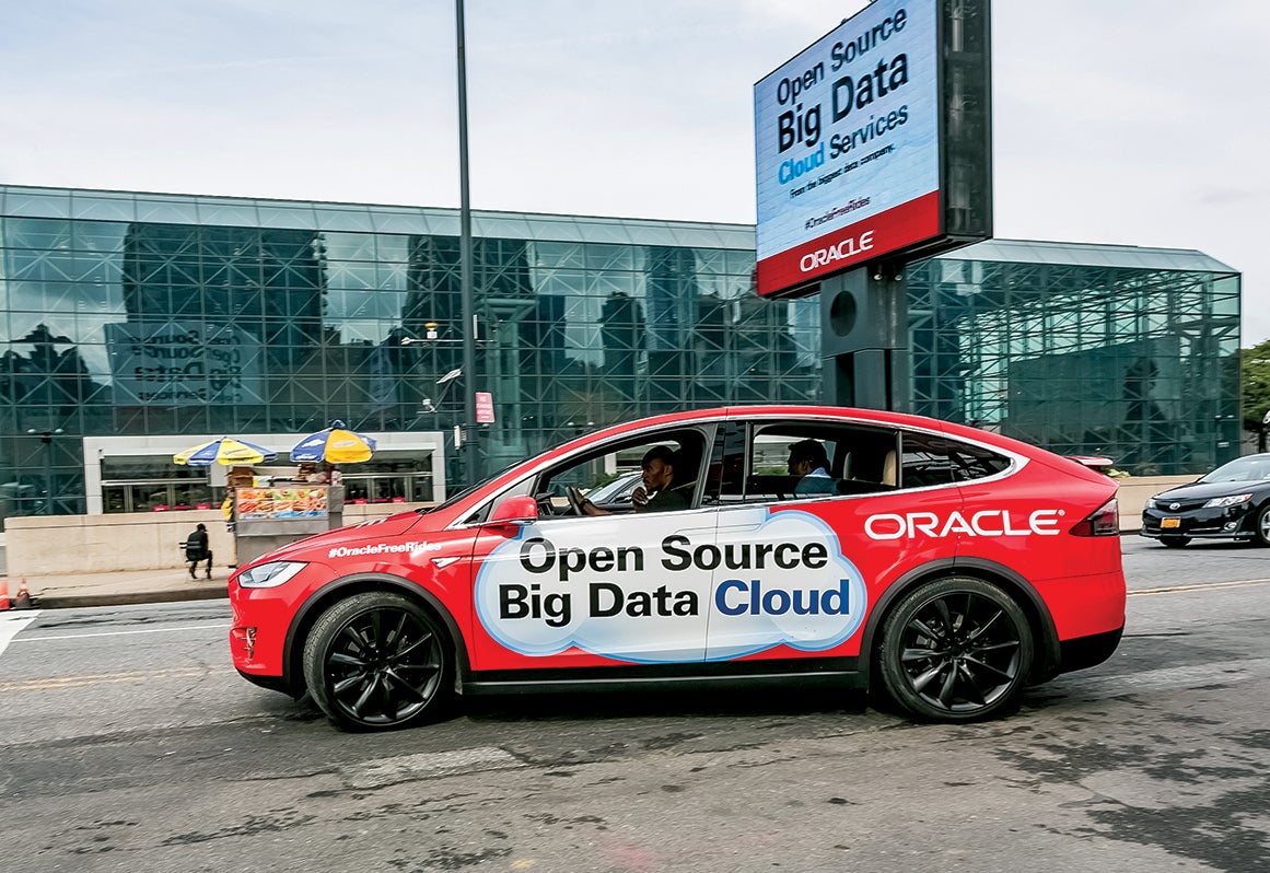 Oracle Trolls The Competition With Free Tesla Rides - Event Marketer