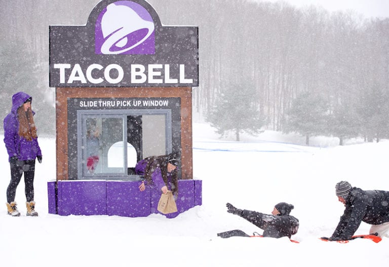 Taco Bell Creates a 'Slide-Thru' Window Activation for Tubers