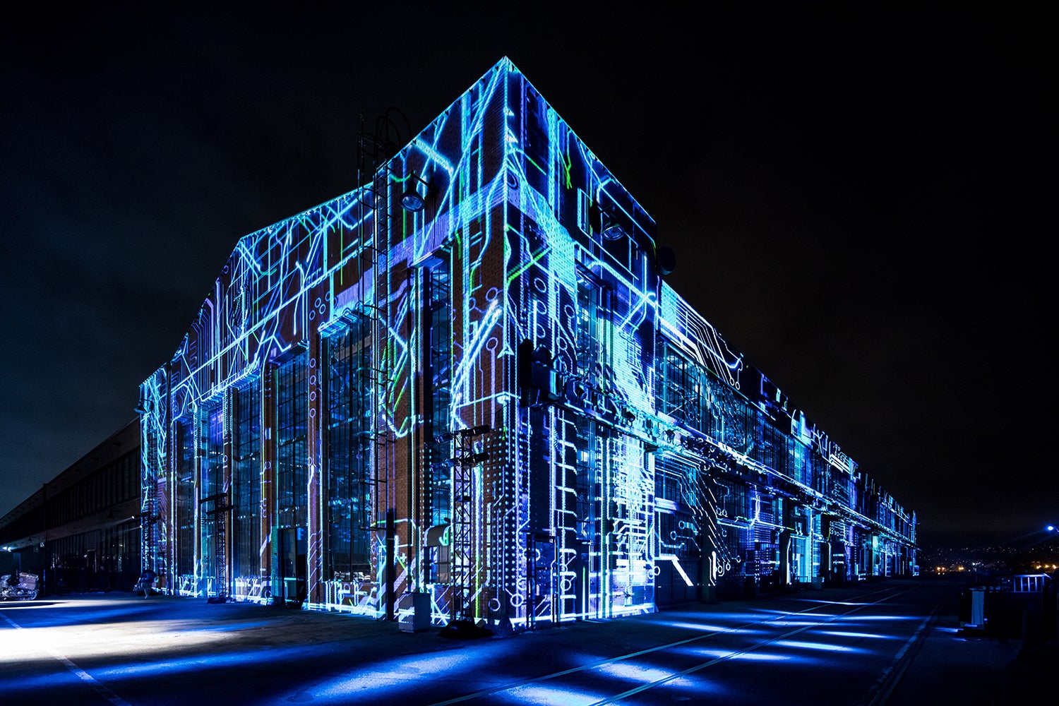 Audi lit up the sky and the eyes of their attendees at their new car ...