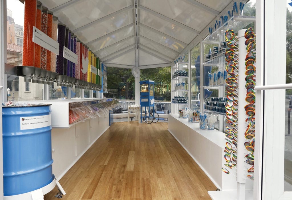 Twitter Activates a Pop-up Candy Shop in Union Square