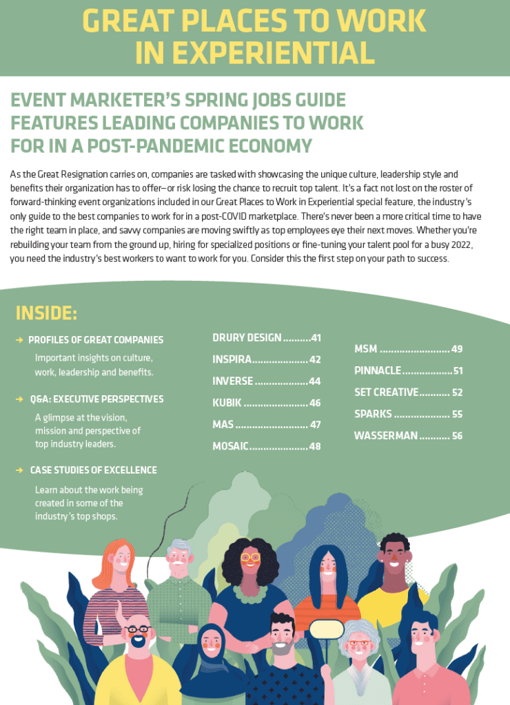Great Places to Work in Experiential 2022 - Event Marketer