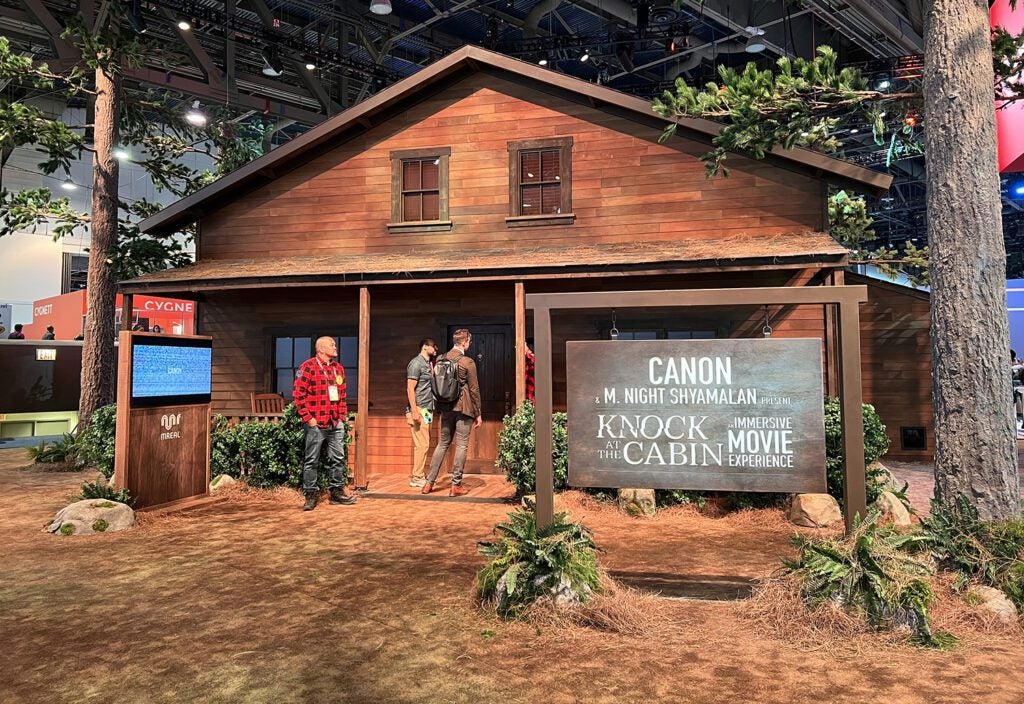 Canon Touts its Tech with a ‘Knock at the Cabin’ Booth at CES