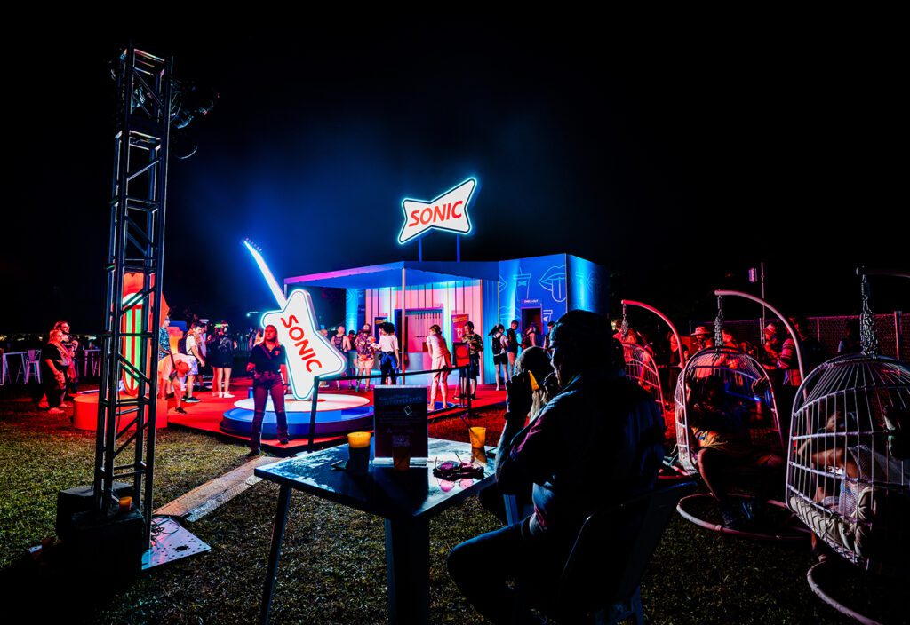 Bonnaroo Fans Take Sips and Swings at the Sonic Drive-in Range