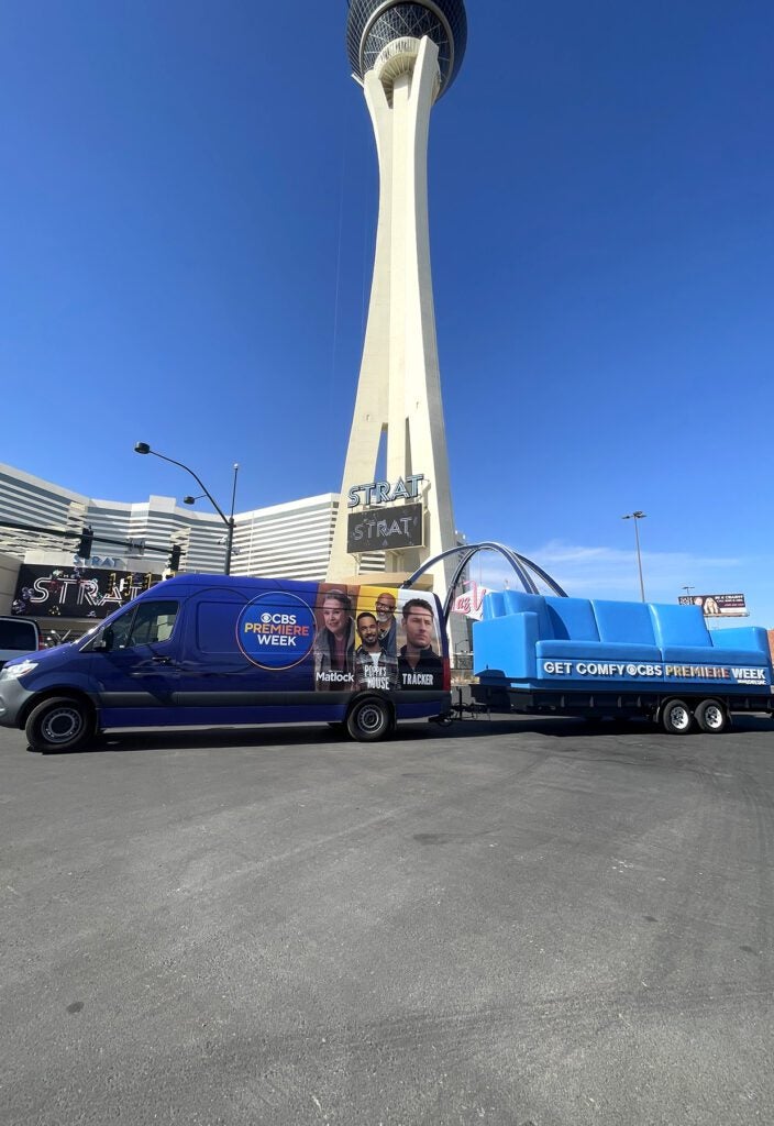 TV Fans Sink into CBS's Comfy Blue Sofa Tour